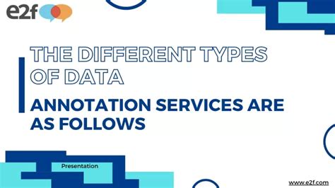 Ppt The Different Types Of Data Annotation Services Are As Follows