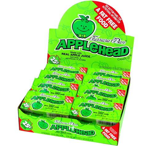 Applehead Sour Apple Candy 24 Count • Oh Nuts®