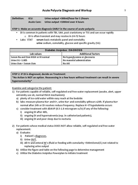 Polyuria Workup Pdf Medical Specialties Clinical Medicine
