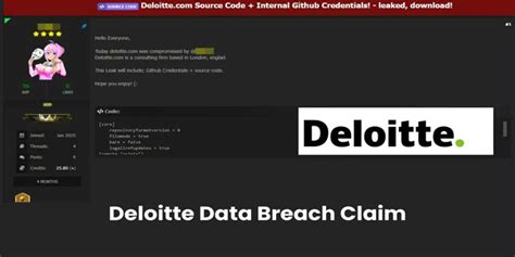 Hacker Claim Leak Of Deloitte Source Code And Github Credentials Infosecbulletin