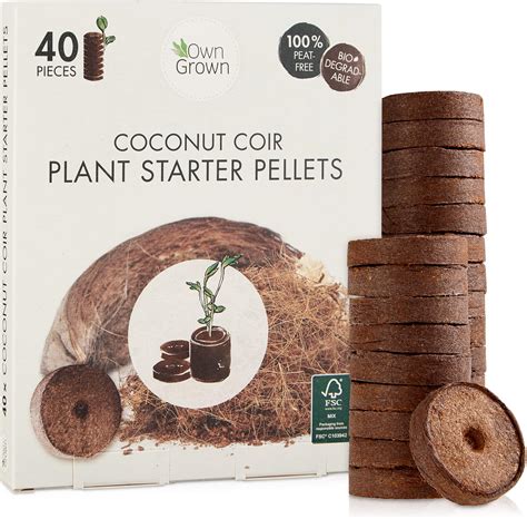 Coco Coir Seed Starter Pellets 40 Coconut Coir Plugs For