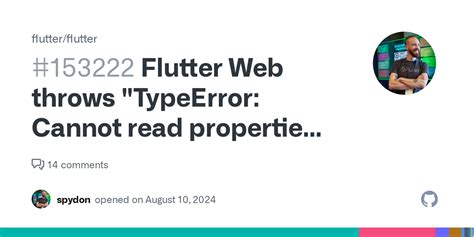 Flutter Web Throws Typeerror Cannot Read Properties Of Undefined In
