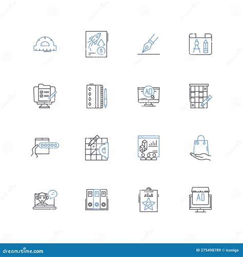 Prototyping Methodology Line Icons Collection Iteration Prototype Testing Design