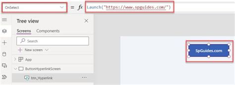 Create Hyperlink Button In Power Apps