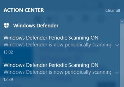 Enable Or Turn On Notifications For Windows Defender