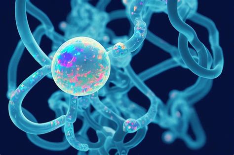 Premium Ai Image Molecular Structure