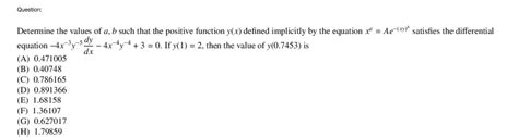 Solved Ry Determine The Values Of A B Such That The Chegg Com