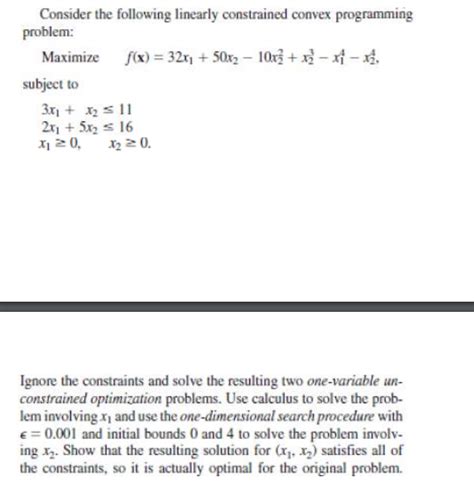 solved consider the following linearly constrained convex
