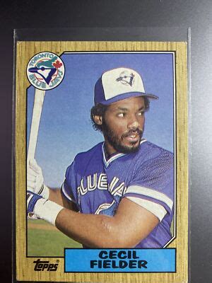 1987 Topps Cecil Fielder 178 Baseball Card Rookie Rc Toronto Blue Jays
