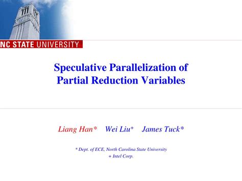 ppt speculative parallelization of partial reduction variables