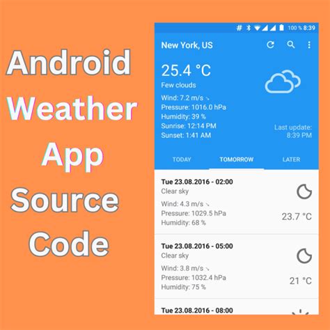 Android Weather App Source Code Projectworlds Store