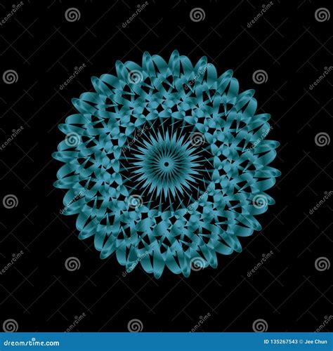 Abstract Spirograph Art Parabolic Curve Of Line In Circle Form Illustration Vector Image