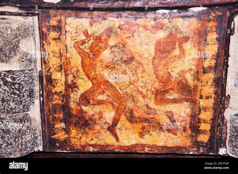 Ellora Cave 33 Right Wing Showing Dancing Figures In Between Two