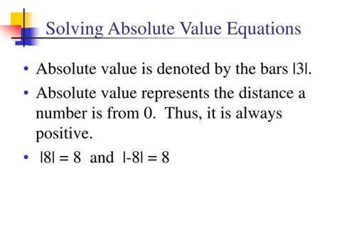 PPT Solving Absolute Value Equations PowerPoint Presentation Free Download ID 3111207