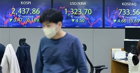 코스피 국내외 기관투자자 순매도2410선 하락 출발