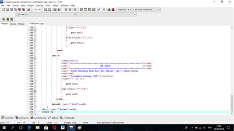 Contoh Program C Atm Bank ~ Tutorial Belajar Coding