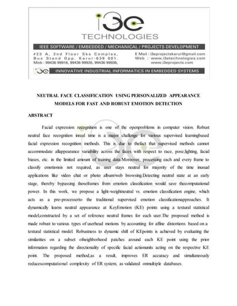 Neutral Face Classification Using Personalized Appearance Models For