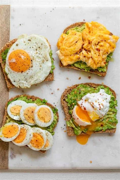 Avocado Toast With Egg 4 Ways