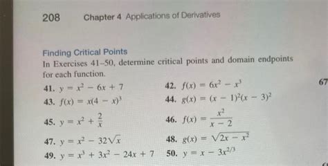 Solved Finding Critical Points In Exercises Determine Chegg