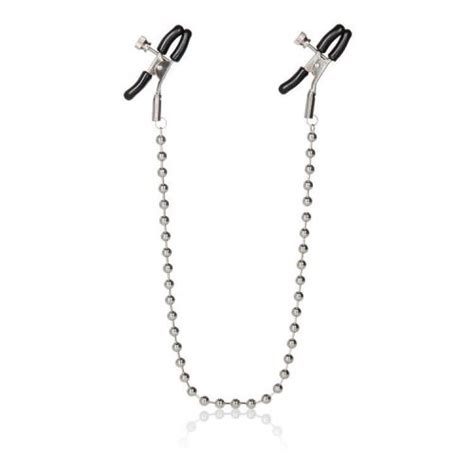 Silver Beaded Nipple Clamps Sex Toy Hotmovies