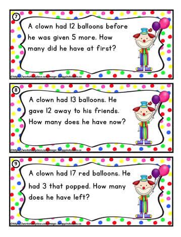 Add And Subtract Task Cards Worksheets