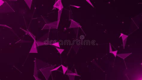 Abstract Plexus Of Moving Glowing Dots And Lines Network Or Digital Connection Stock Footage