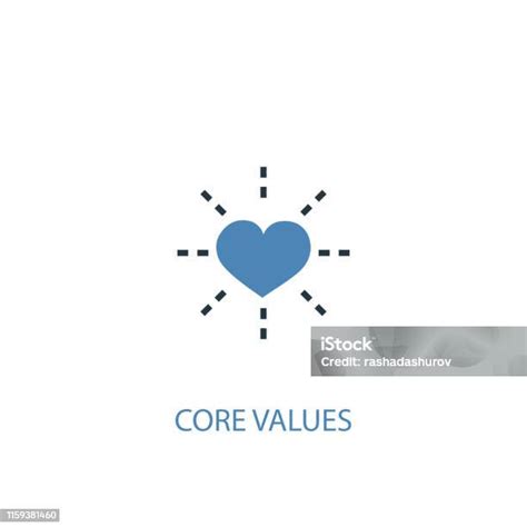 핵심 값 개념 2 색 아이콘입니다 간단한 파란색 요소 그림입니다 핵심 값 개념 기호 디자인입니다 웹 및 모바일 Ui Ux에 사용할 수 있습니다 개념에 대한 스톡 벡터 아트