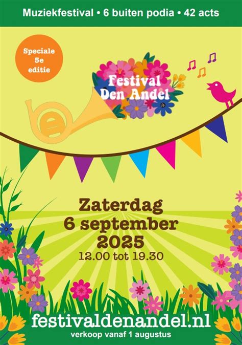 Ticket Festival Den Andel 6 September 2025 Van 12 Tot 19 30 Uur