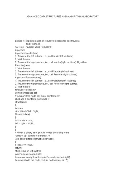 Advanced Datastructures And Algorithms Laboratory Exp 1 Advanced