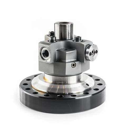 Chuck On The Milling Machine Tableworkpiece Clamping Concep Isolated On