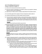 Tutorial Assurance And Auditing Questions Docx ACC Auditing And Assurance Tutorial