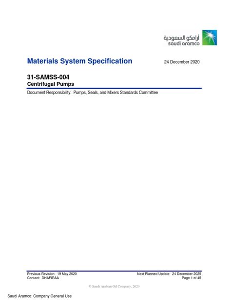 31 Samss 004 Dec 24 Pdf Pump Nondestructive Testing