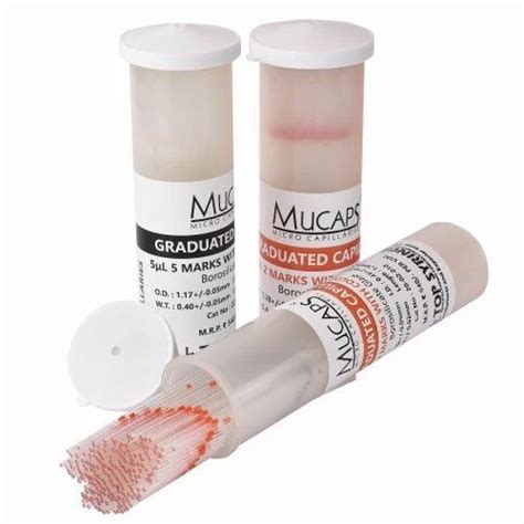 Mucaps Graduated Gr Capillary With Color Code Capacity 100ul With 1 Mark At 100ul At Rs 790