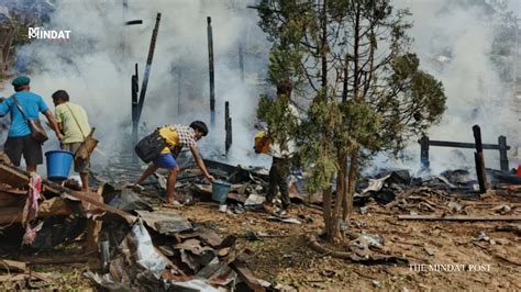 The Mindat မင်းတပ်မှာ ဆက်တို၊က် လေကြောင်းဗုံးကြဲခံရ၊ ၁ လအတွင်း အမျိုးသမီး၊ ကလေး ၁၁ ဦး သေဆုံး