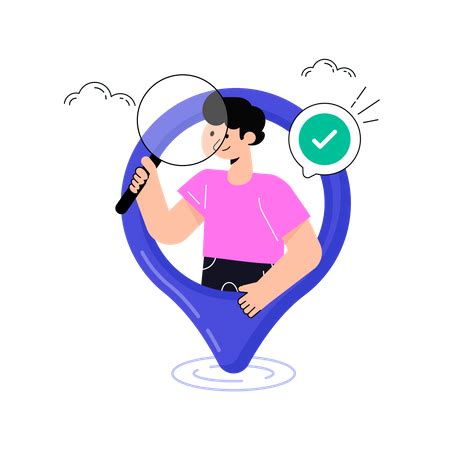 Best Man Finding Location Map Illustration Download In PNG Vector Format