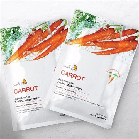 리셀미 당근 추출물 마스크 팩 기초케어 화장품 선물용 마스크팩 리셀미 Recellme