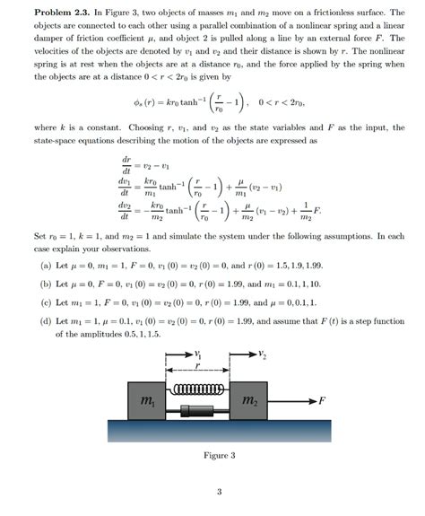Problem 23 In Figure 3 Two Objects Of Masses 11 And Iz Move Onl