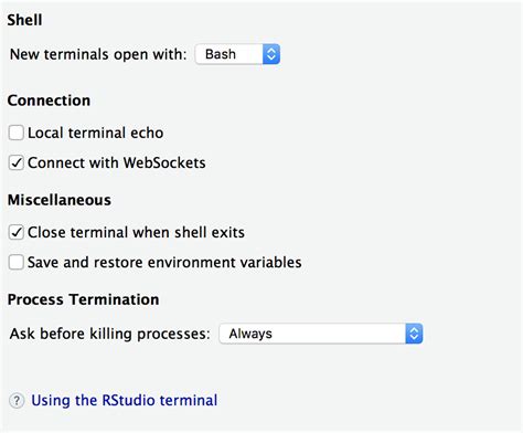 Don T Load Terminal Buffer On Start Rstudio Rstudio Ide Posit
