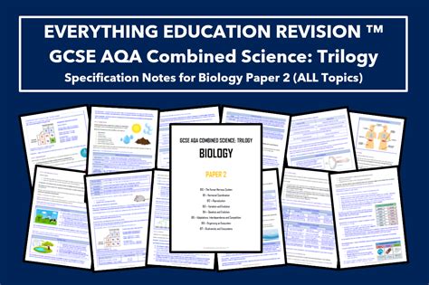 Resource Bundle Gcse Aqa Combined Science Trilogy Specification Revision Notes For Biology