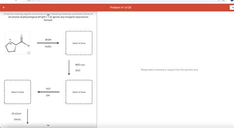Solved Draw The Missing Organic Structures In The Following