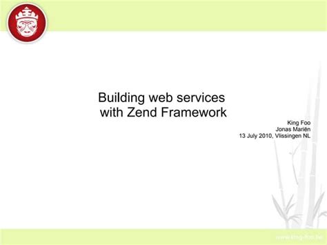 Building Web Services With Zend Framework Php Benelux Meeting 20100713