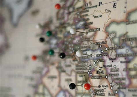 Map Push Pins Tack Locations On Map