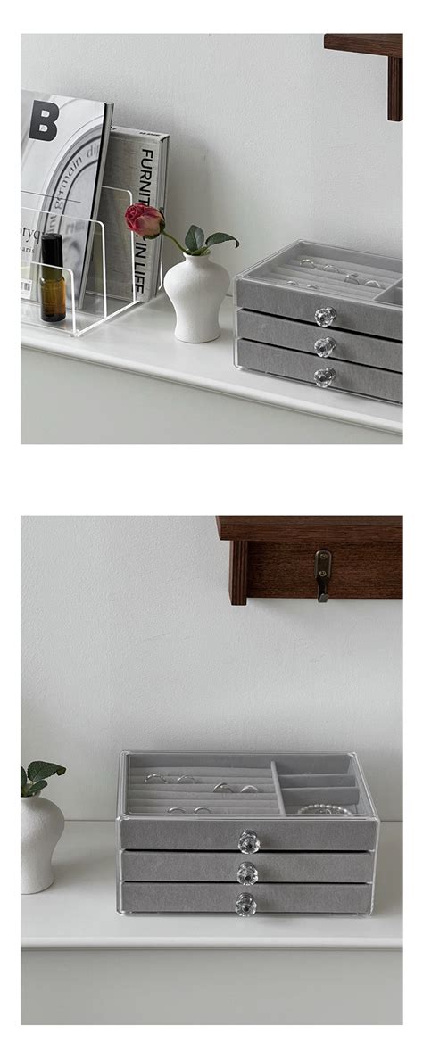 주얼리 박스 3단 악세사리 보관함 감도 깊은 취향 셀렉트샵 29cm