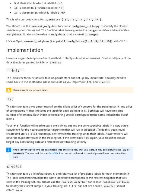 Solved Nearestneighbor Classifier In Neighbor Classifier Py Chegg
