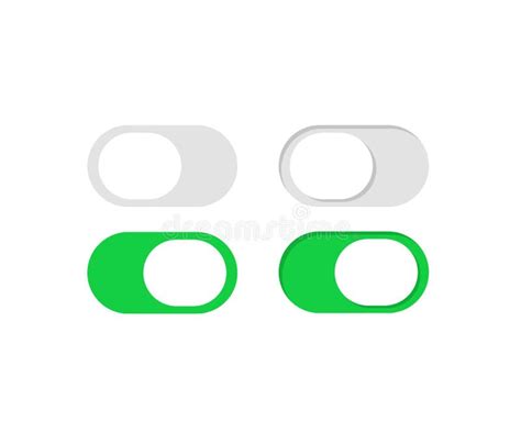slide or toggle buttons vector set flat switch button isolated ui