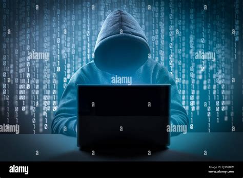 Cyber Attack System Breaking And Malware Concept Dangerous Hooded Hacker Breaks Into