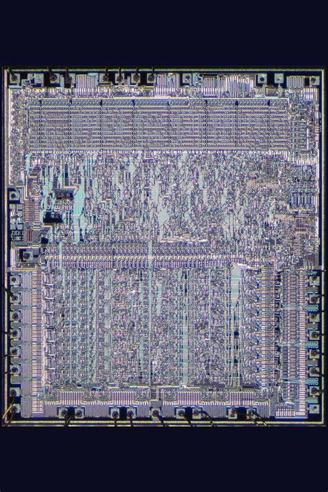 24x36 Gallery Poster Die Photograph Of A Mos 6502 An Early 1970s