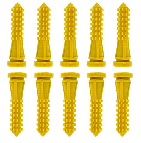 Палци тампони за машина за скубане на пера V1 Комплект от 10 броя жълт каучук