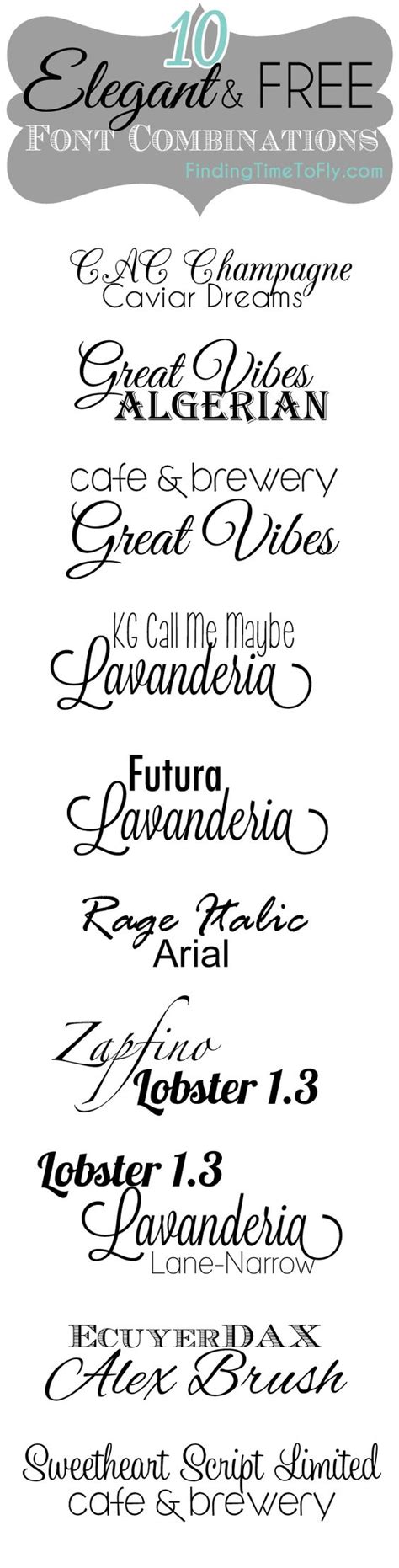 Elegant And Free Font Combinations Font Combinations Fonts And The Ojays