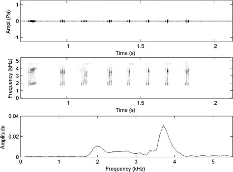 Oscillogram Top Spectrogram Middle And Power Spectrum Bottom Of